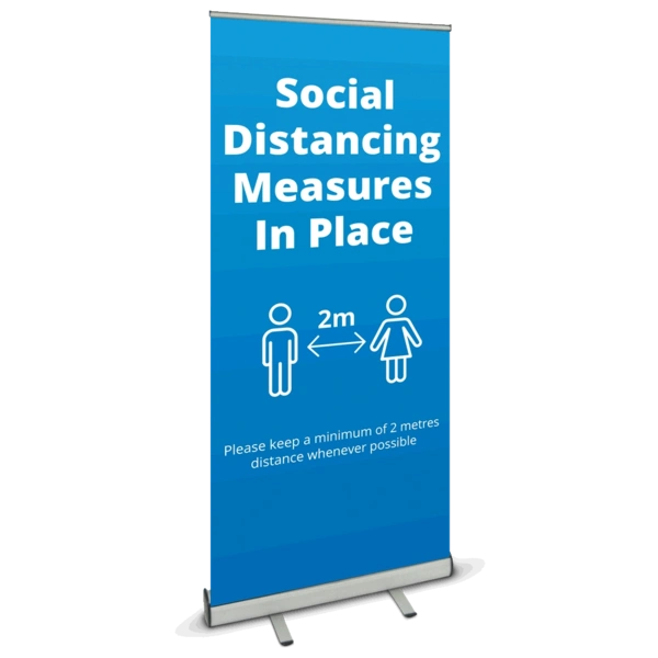 Social Distancing Roller Banner | Yellowbox Signs And Graphics Limited